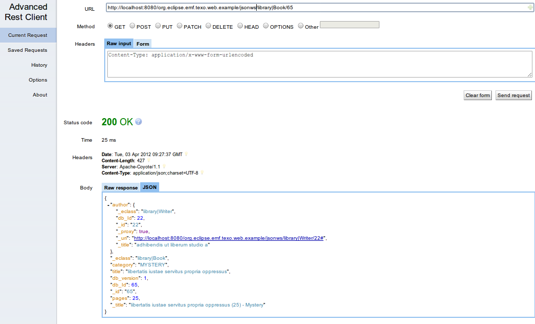 Texo/JSON REST Web Services - Eclipsepedia
