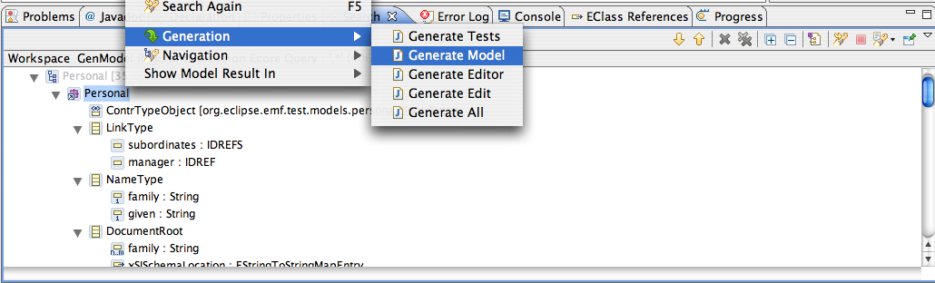 EMF Search---GenModel Integration - Eclipsepedia
