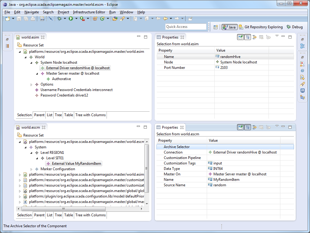 EclipseSCADA/Tutorials/EclipseMagazin - Eclipsepedia