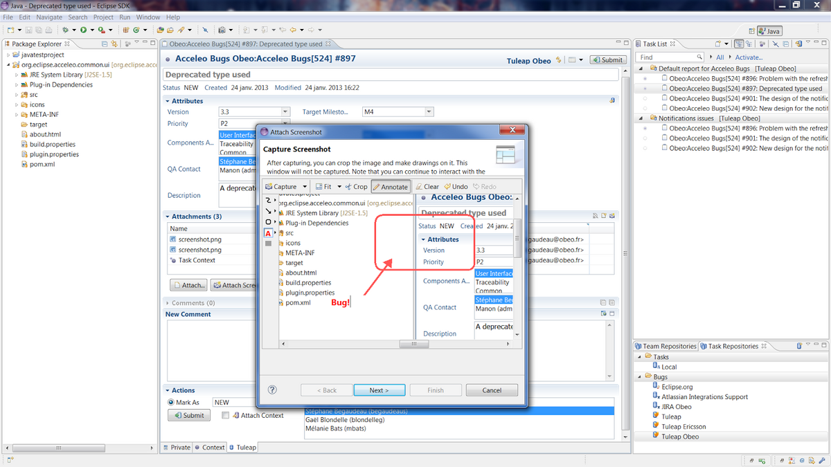 Polarsys Improvementsmylyn Connector For Tuleap Eclipsepedia