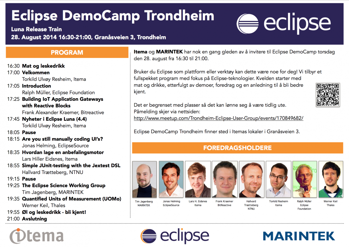 Eclipse DemoCamps Luna 2014/Trondheim - Eclipsepedia