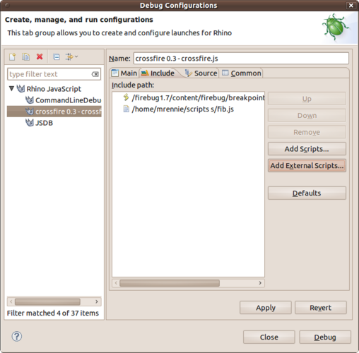 JSDT/Debug/Rhino/Local Rhino Debugging - Eclipsepedia
