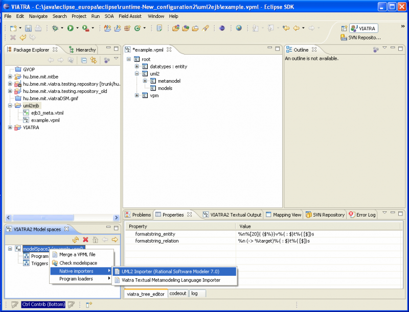 VIATRA2/UseCases/ModelExportImport - Eclipsepedia