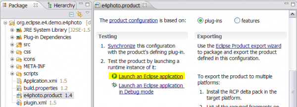 E4/UI/Running the photo demo - Eclipsepedia